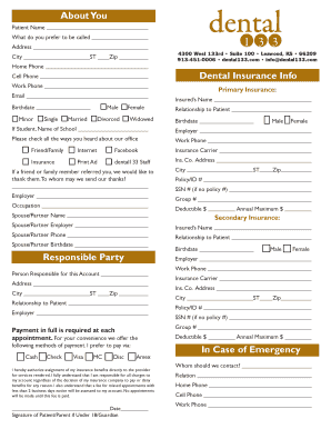 Fillable Online New Patient Pre-Appointment Check-List Fax Email Print ...