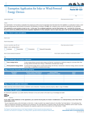 Fillable Online Texas Solar Device Exemption Form Fax Email Print ...