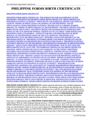 Fillable Online telscape PDF PHILIPPINE FORMS BIRTH CERTIFICATE 756 ...