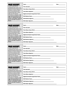 Fillable Online mckendree PRIZE RECEIPT - mckendree Fax Email Print ...
