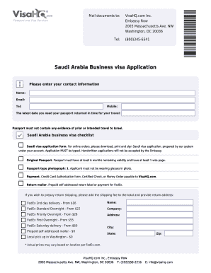 Fillable Online Saudi Arabia Visa Application for Citizens of ...