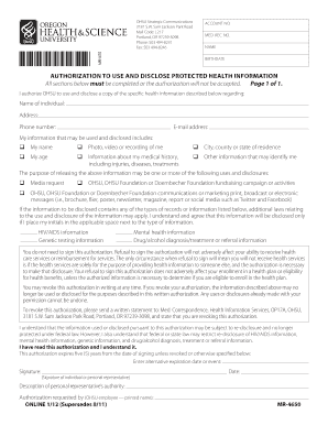 Fillable Online ohsu OHSU Strategic Communications Fax Email Print ...