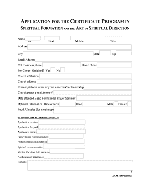 Fillable Online hcminternational SF and SD Certificate Program ...