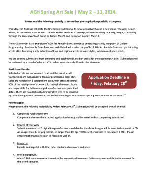 Fillable Online 2014-Art Sale Application.docx Fax Email Print - pdfFiller
