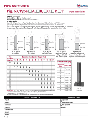 Fillable Online Fig. 63, Type q A, q B, q C, q P, q T Pipe Stanchion ...