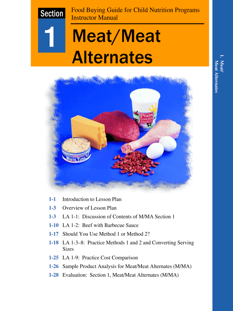 Fillable Online nfsmi Food Buying Guide for Child Nutrition Programs ...