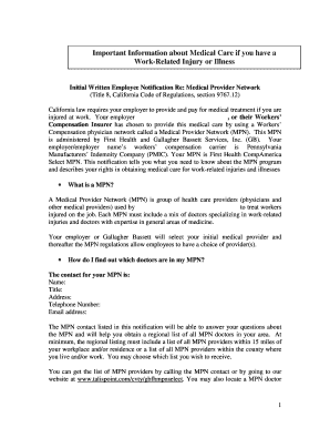 Fillable Online Employee Notification Letter--PMIC--English Fax Email ...