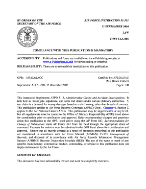 Fillable Online AIR FORCE INSTRUCTION 51-501 Fax Email Print - pdfFiller