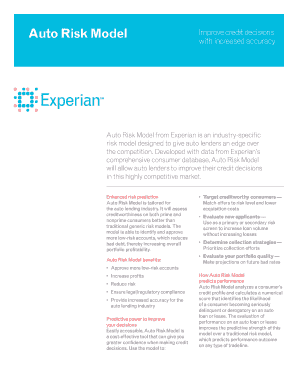 Fillable Online Auto Risk Model Fax Email Print - pdfFiller