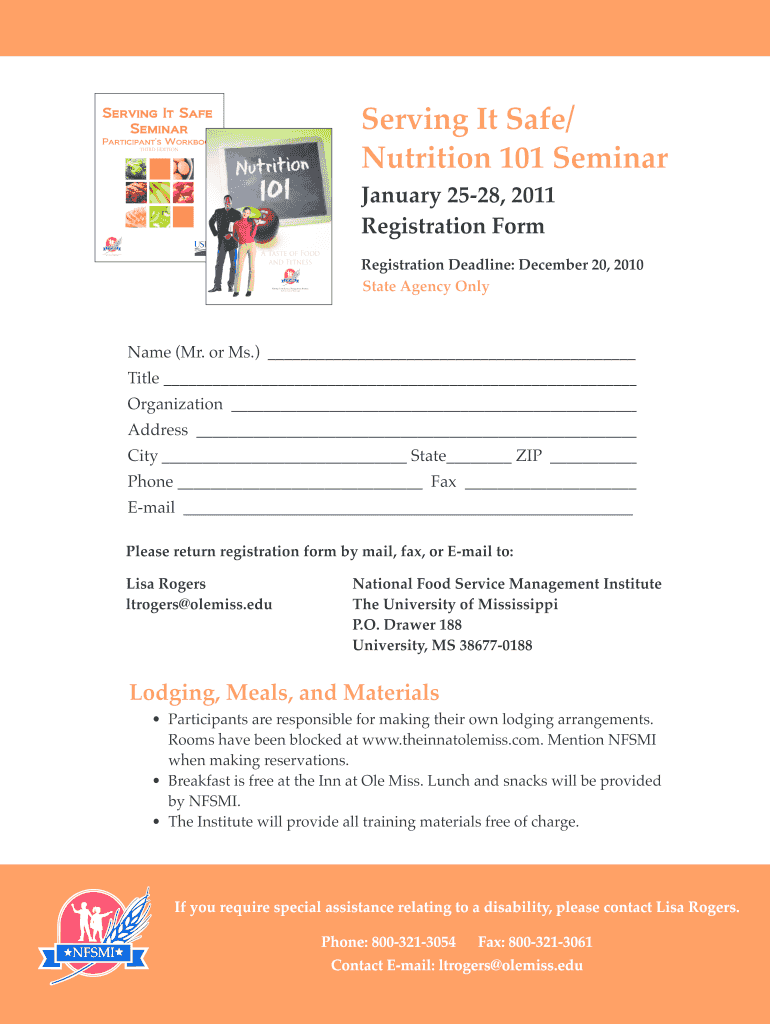 Fillable Online nfsmi Serving It Safe/ Fax Email Print - pdfFiller