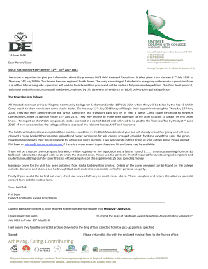 Fillable Online ringmeracademy org Duke of Edinburgh Gold Assessment 10 ...