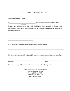 Fillable Online cchealth STATEMENT OF NOTIFICATION.doc - cchealth Fax ...