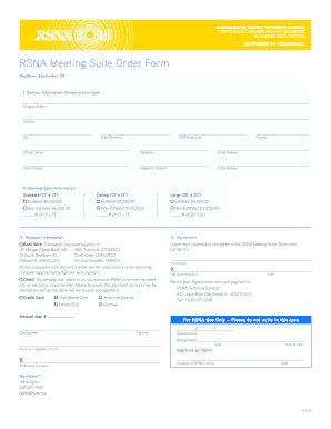 Fillable Online rsna Deadline: September 30 Fax Email Print - pdfFiller