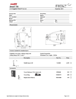 Molift Smart 150 Patient Lift Order Form - Medicaleshop - Fill and Sign ...