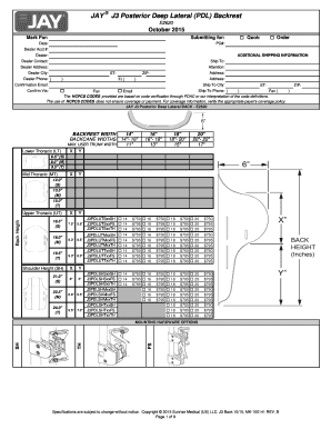 Fillable Online Jay J3 posterior back order form - Medicaleshop Fax ...