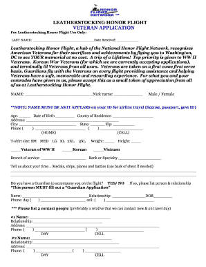 Fillable Online leatherstockinghonorflight LEATHERSTOCKING HONOR FLIGHT ...