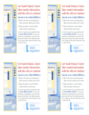 Fillable Online dlr sd e-Labor Bulletin postcard Fax Email Print ...