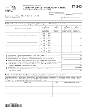 Fillable Online tax ny Form IT-243 Fax Email Print - pdfFiller