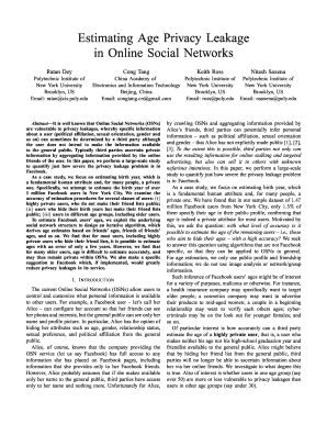 Fillable Online Estimating Age Privacy Leakage Fax Email Print - pdfFiller