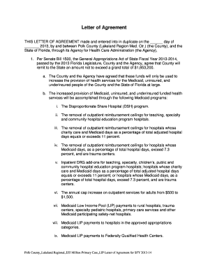 Fillable Online THIS LETTER OF AGREEMENT made and entered into in ...