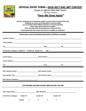 Fillable Online calsna Design a Poster for CSNA-NAC This year s theme ...