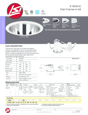 Fillable Online 4 NON-IC Flat Frame-in Kit - LSI Industries Inc. Fax ...