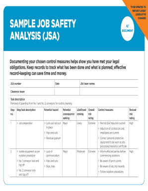 Fillable Online SAMPLE JOB SAFETY Fax Email Print - pdfFiller