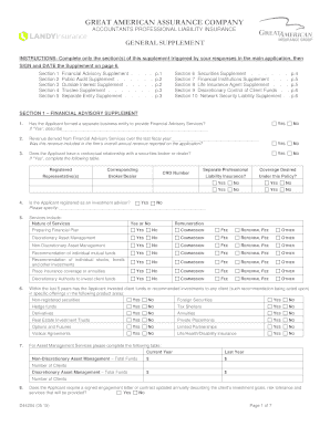 Fillable Online GENERAL SUPPLEMENT Fax Email Print - pdfFiller