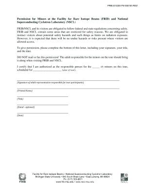 Fillable Online FRIB-NSCL Scientific User Disclosure Form. S10200-FM ...