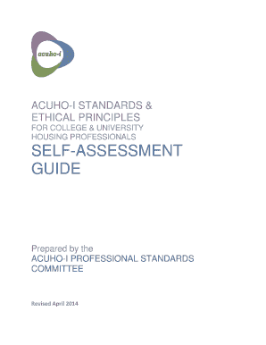Fillable Online ACUHO-I STANDARDS & Fax Email Print - pdfFiller