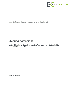 Fillable Online Clearing Agreement - Eurex Clearing Fax Email Print ...