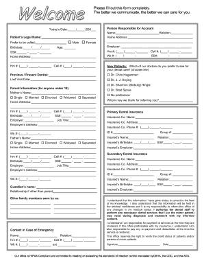 Fillable Online Please fill out this form completely. The better we communicate, the ... Fax ...