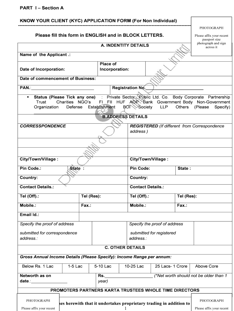 Fillable Online punit capital kyc non individual form - Punit Capital ... Fillable Online punit capital kyc non individual form - Punit Capital ...
