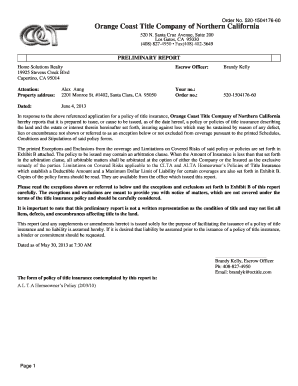 Fillable Online Orange Coast Title Company of Northern California - 408 ...