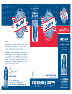 Fillable Online BAllot BAllot ProPosAls BAllot - Michigan House ...