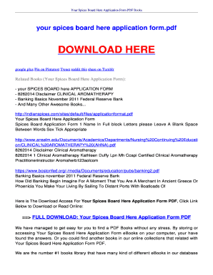 Fillable Online ebookee Your Spices Board Here Application Form ...