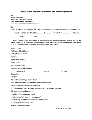 Fillable Online siwannagarparishad Format of the Application Form for ...