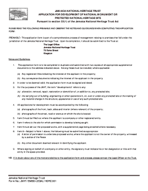 Fillable Online Application for Development of National Monument or ...