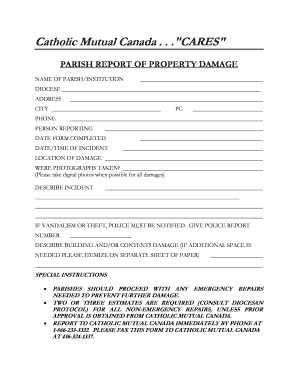 Fillable Online Catholic Mutual Canada . . .CARES - forums.dionet.ca ...