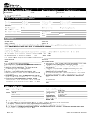 Fillable Online huntershd-h schools nsw edu Work Placement Contract - Hunters Hill High School ...