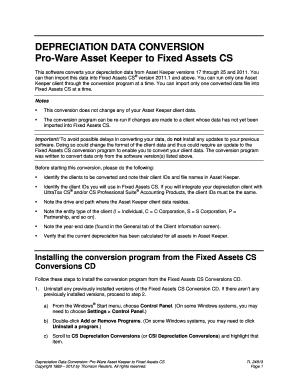 Fillable Online Pro-Ware Asset Keeper to Fixed Assets CS Fax Email ...