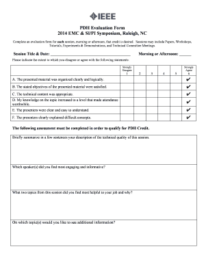 Fillable Online emc2014 Evaluation Form - IEEE EMC2014 Symposium Fax ...