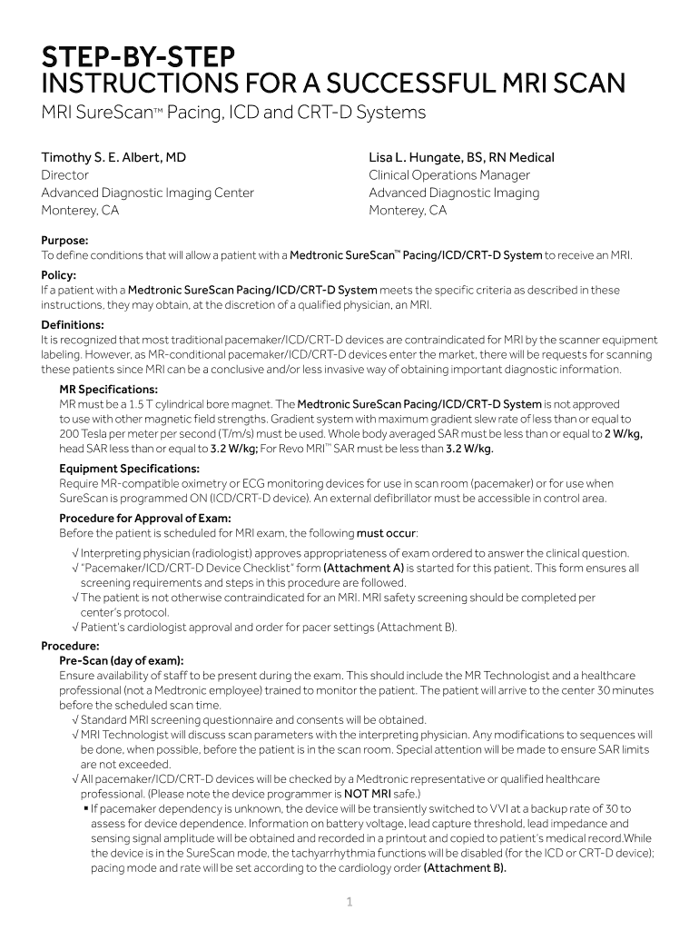 Fillable Online STEP-BY-STEP INSTRUCTIONS FOR A SUCCESSFUL MRI SCAN ...