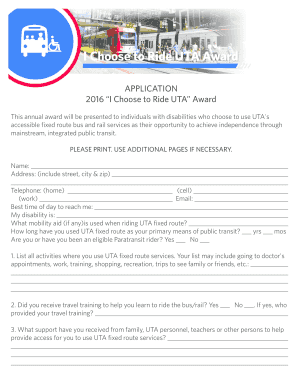 Fillable Online I Choose to Ride App.cdr Fax Email Print - pdfFiller