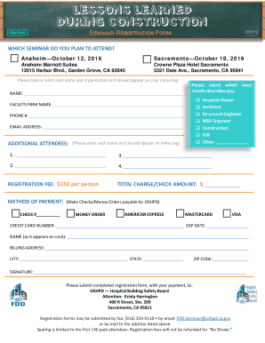 Fillable Online oshpd ca Lessons Learned During Construction - Office of Statewide Health ...