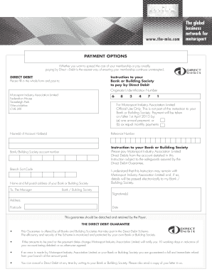 Fillable Online Direct Debit Form - MIA Fax Email Print - pdfFiller