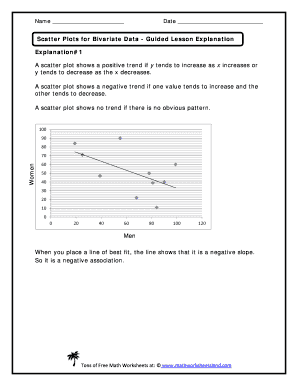 Fillable Online Scatter Plots for Bivariate Data Guided Lesson Explanation Fax Email Print ...