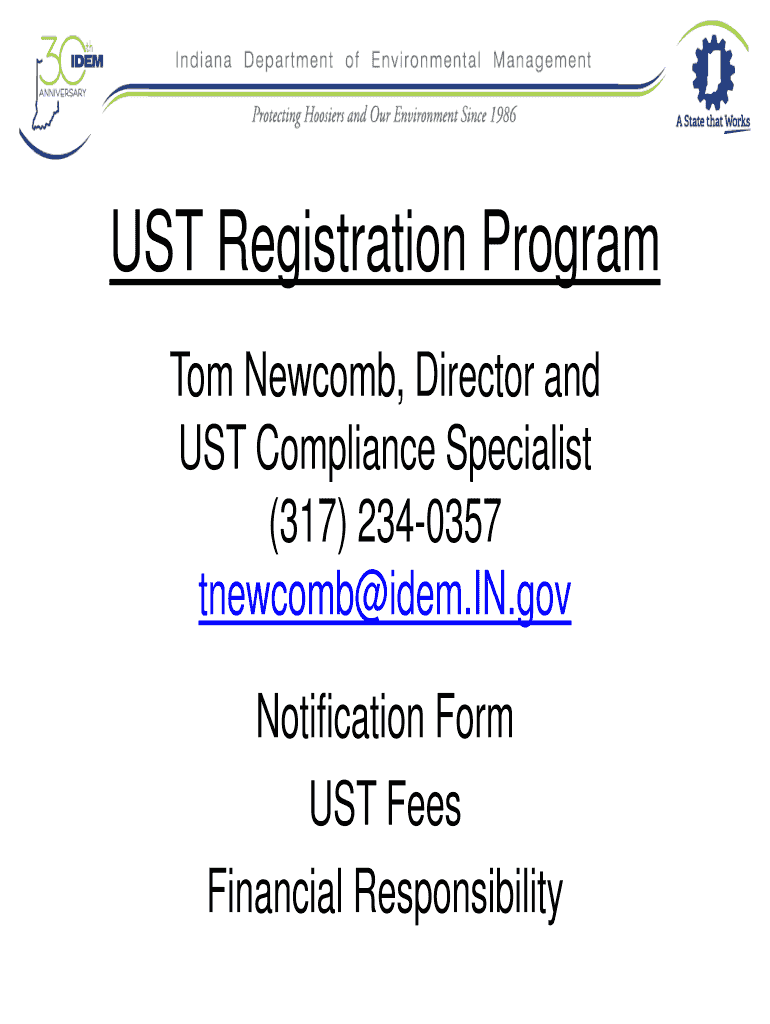 Fillable Online UST Registration Program Fax Email Print - pdfFiller