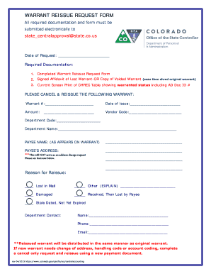 Warrant Request Form - Fill Online, Printable, Fillable, Blank | pdfFiller