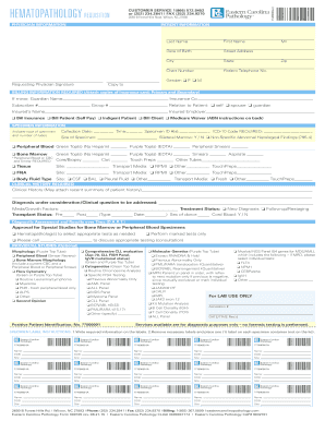 Fillable Online Hematopathology - Eastern Carolina Pathology Fax Email ...